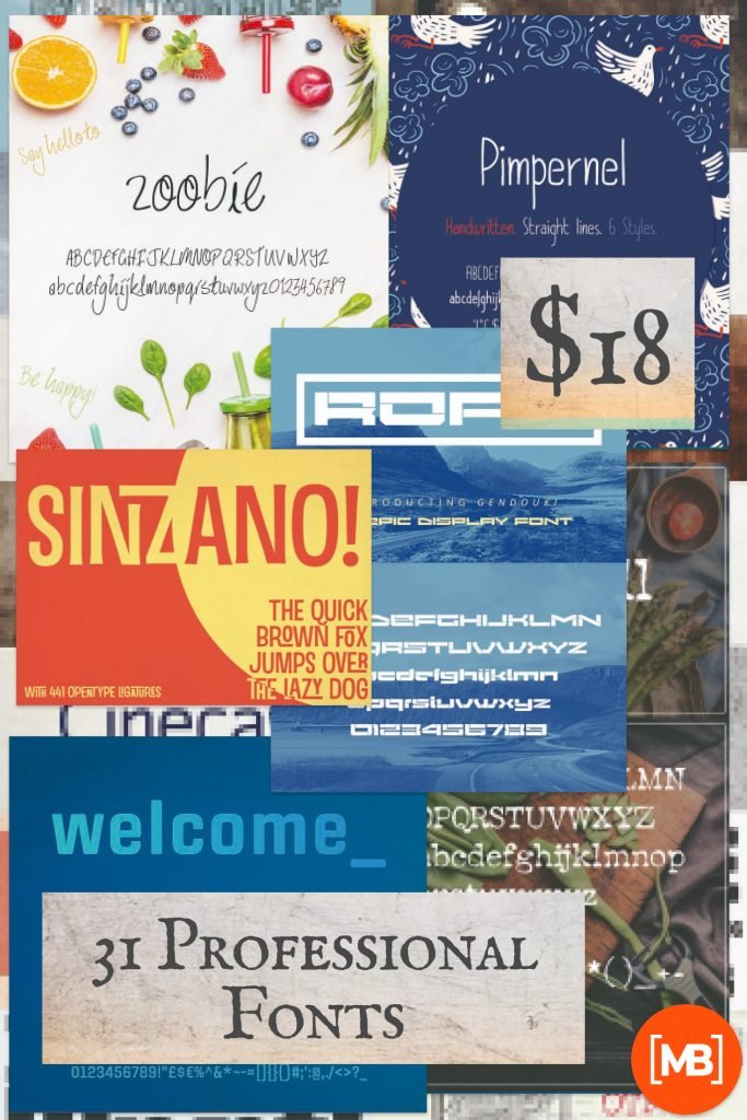 31 Professional Fonts: Bullet Journal Fonts Collection - only $18 ...