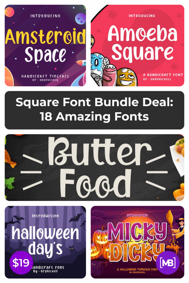 Square Font Bundle Deal