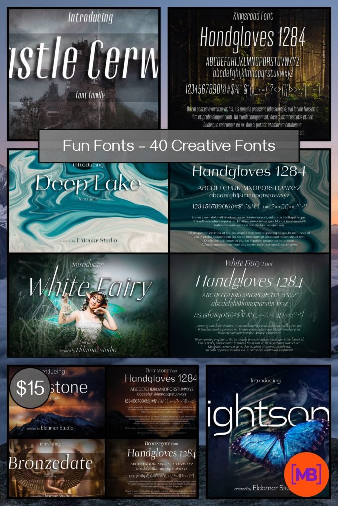 Fun Fonts - 40 Creative Fonts - 160 Files - Just $15 – MasterBundles