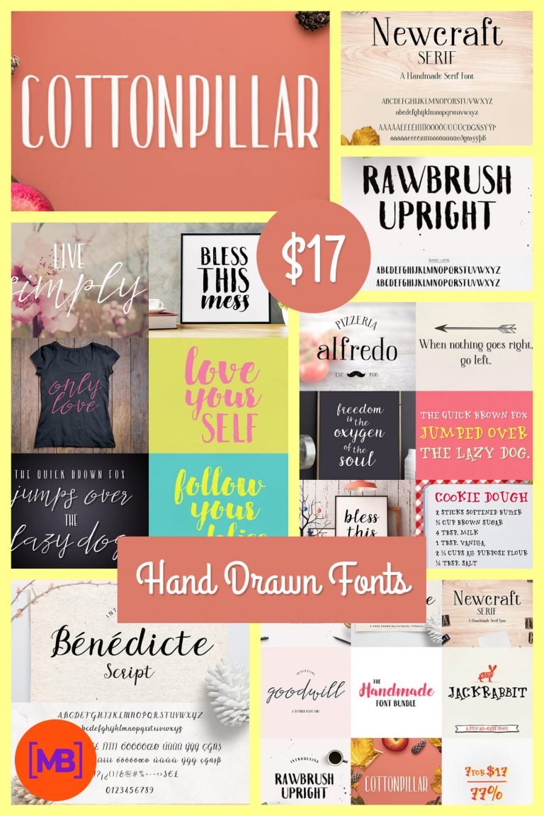 Hand Drawn Fonts - 7 High Quality Fonts for $17 – MasterBundles