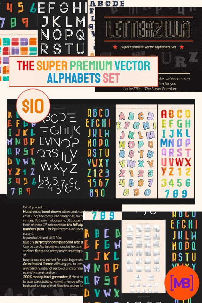 Modern Vector Watercolor Alphabet | The Super Premium Vector Alphabets ...