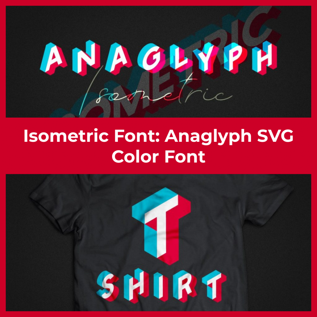 Isometric Font: Anaglyph SVG Color Font – MasterBundles