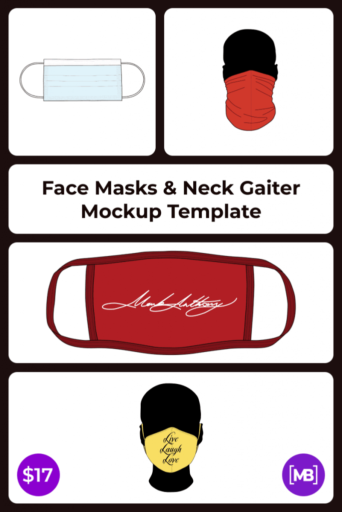 Face Masks & Neck Gaiter Mockup Template – MasterBundles