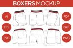 Boxers Mockup: Boxers Vector Templates – MasterBundles