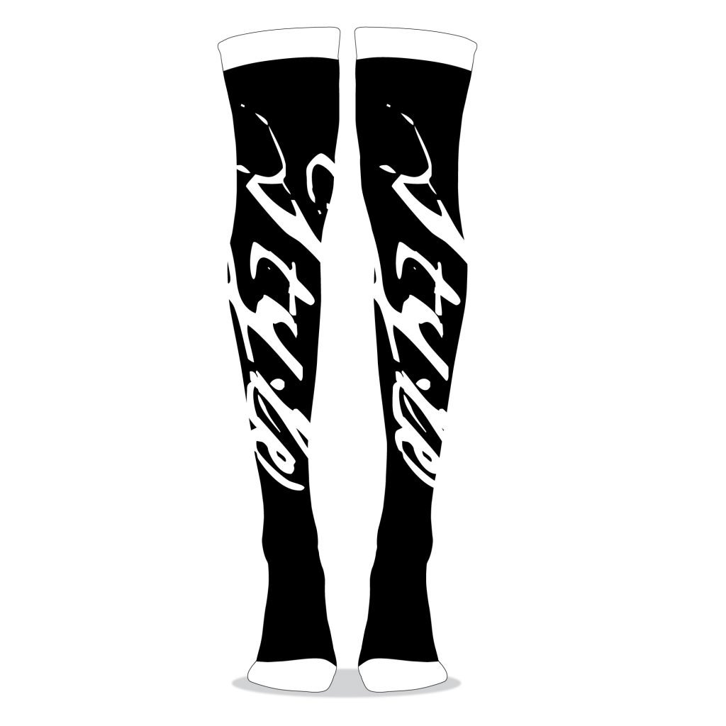 Thigh High Socks Vector Template Mockup | Knee High Socks Mockup ...