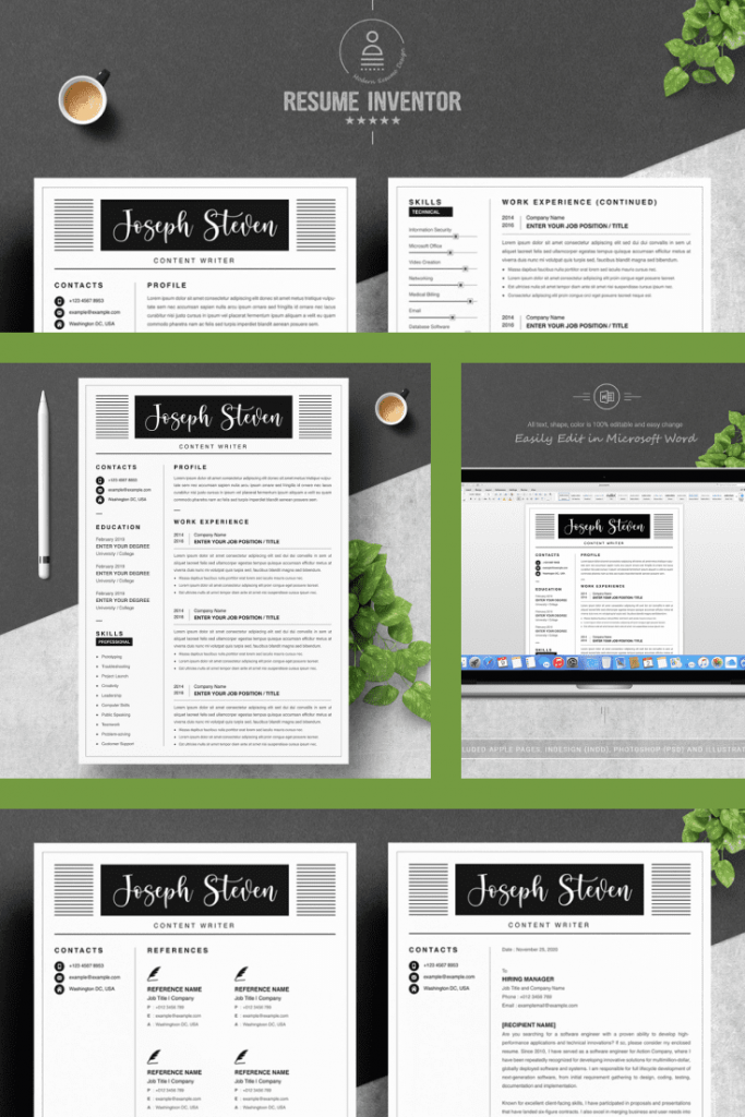 Content Writer Resume Template – MasterBundles