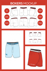 Boxers Mockup: Boxers Vector Templates – MasterBundles