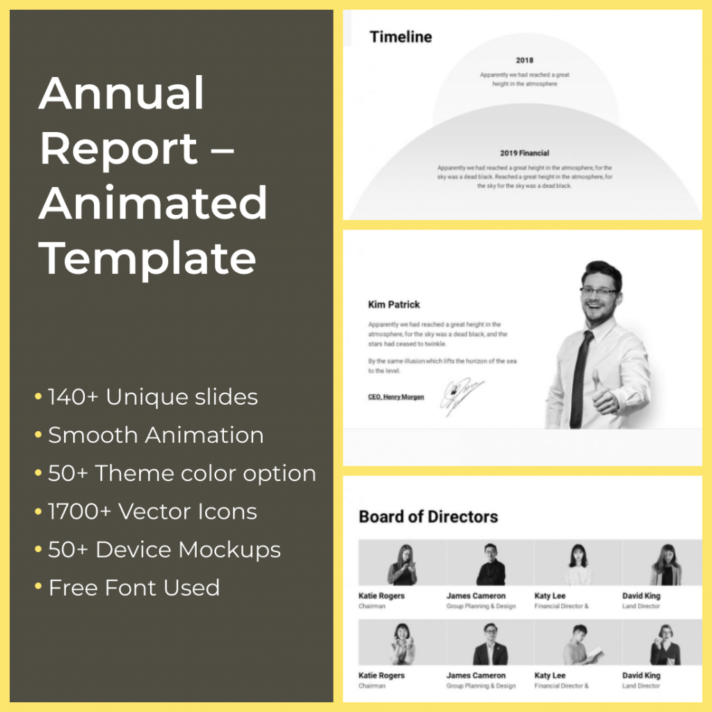 Annual Report - Animated Template - MasterBundles