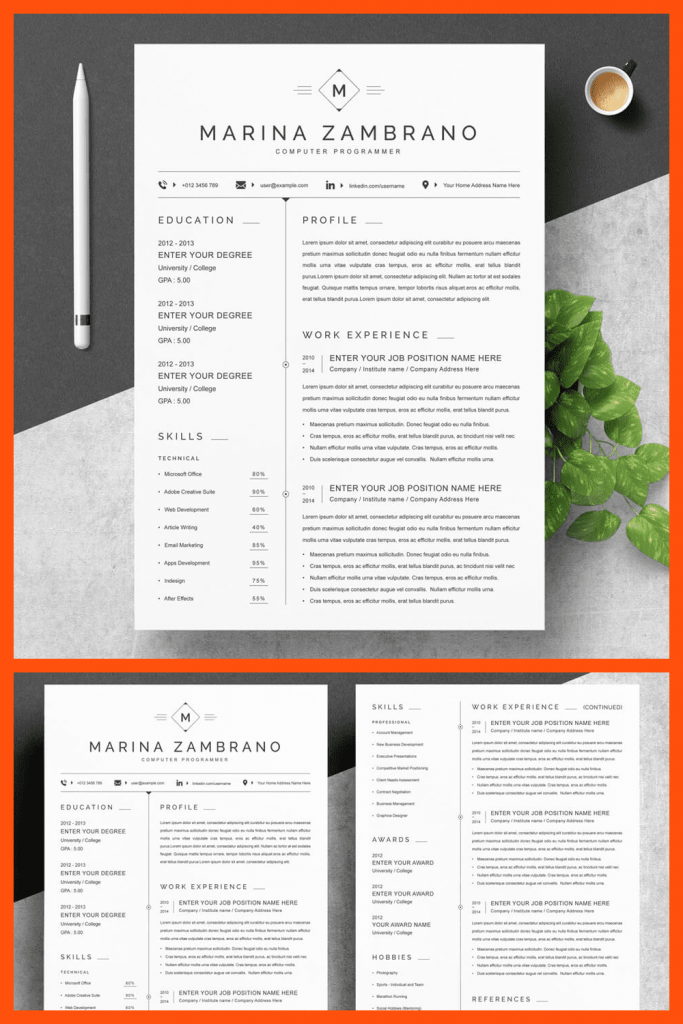 Great CV Template Design