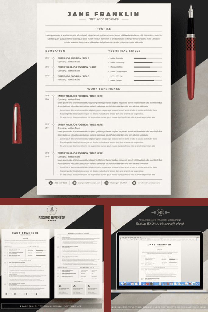 Experienced Freelance Editor Resume Template