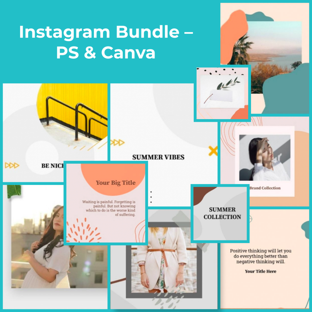 Instagram Bundle - PS & Canva - MasterBundles