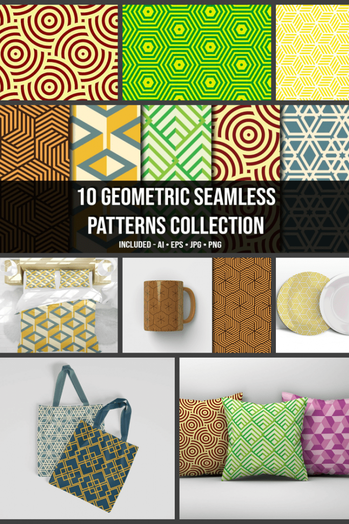 10+ Geometric Seamless Patterns Collection