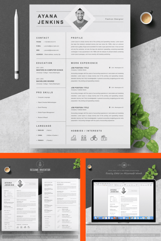 CV and Cover Letter Design Template