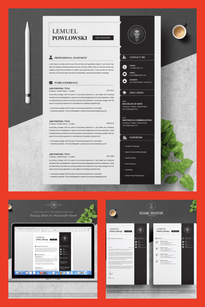 Professional Resume Template Design