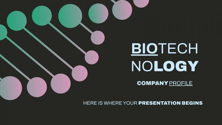 Free Biotechnology Company Profile PowerPoint Template | Master Bundles