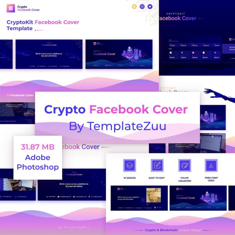 Crypto Facebook Cover – MasterBundles