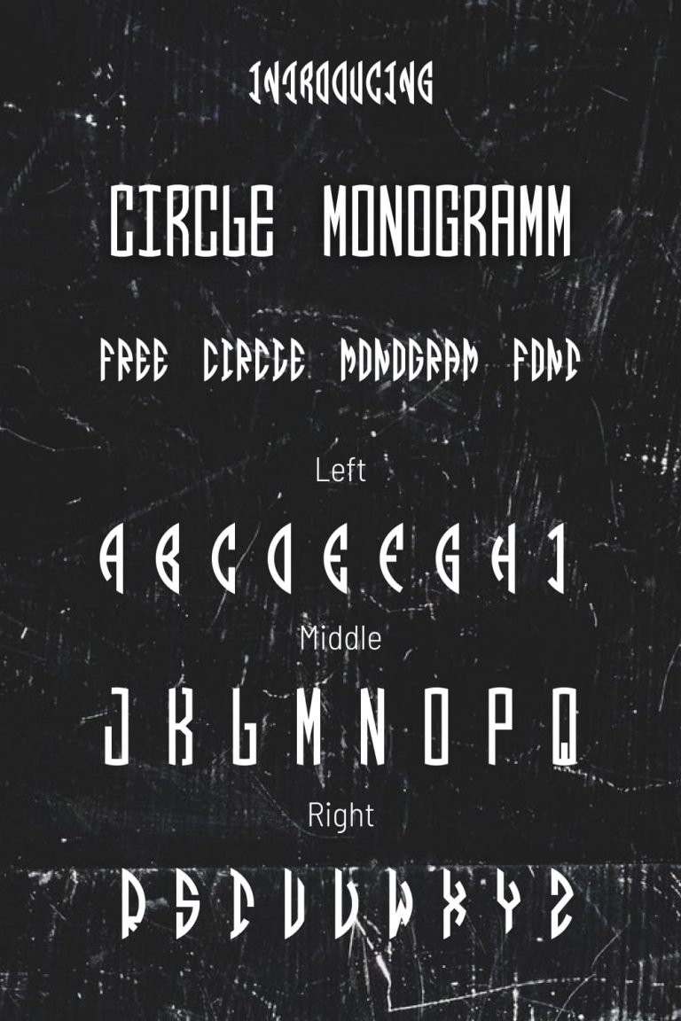 Free Circle Monogram Font | Master Bundles