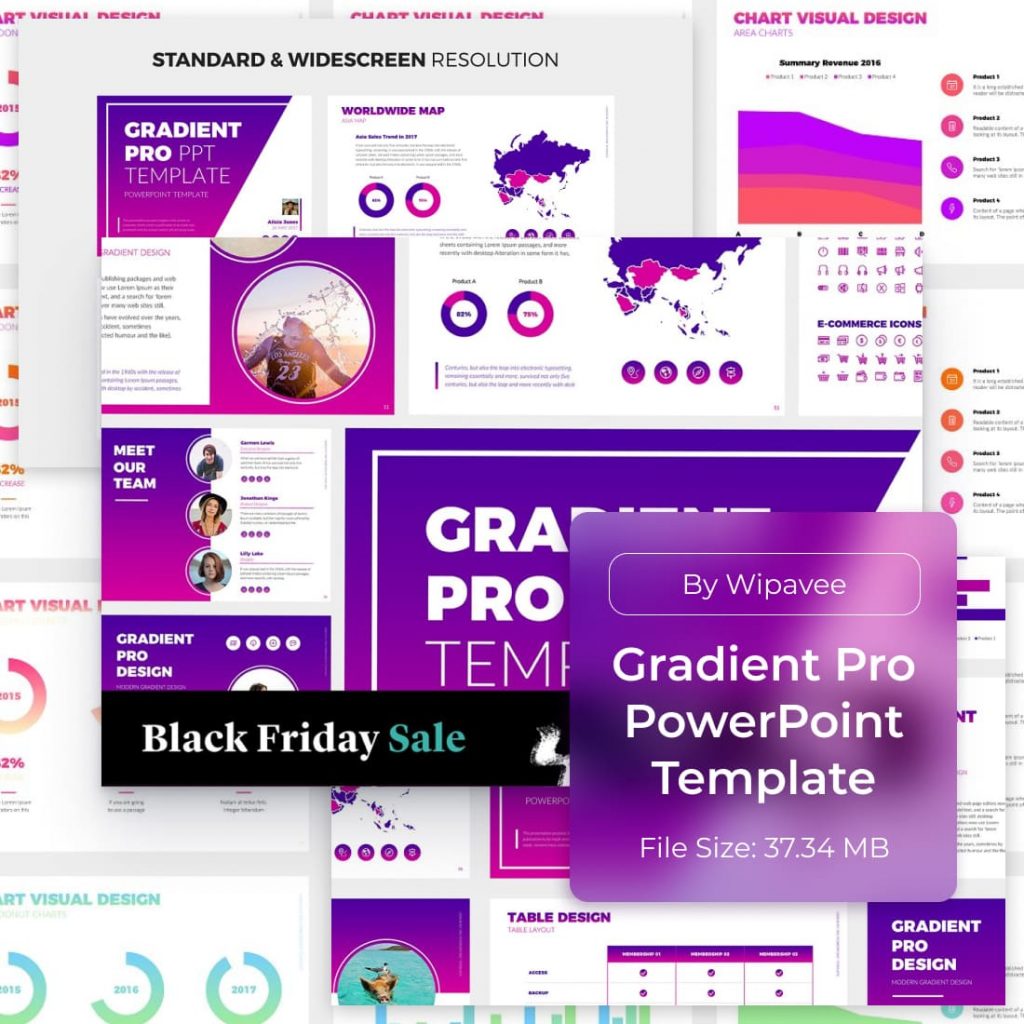 Gradient Pro PowerPoint Template – MasterBundles