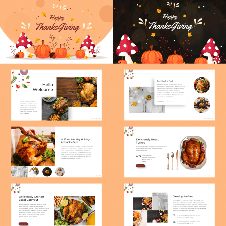Thanksgiving Presentation: Powerpoint, Keynote, Google Slides