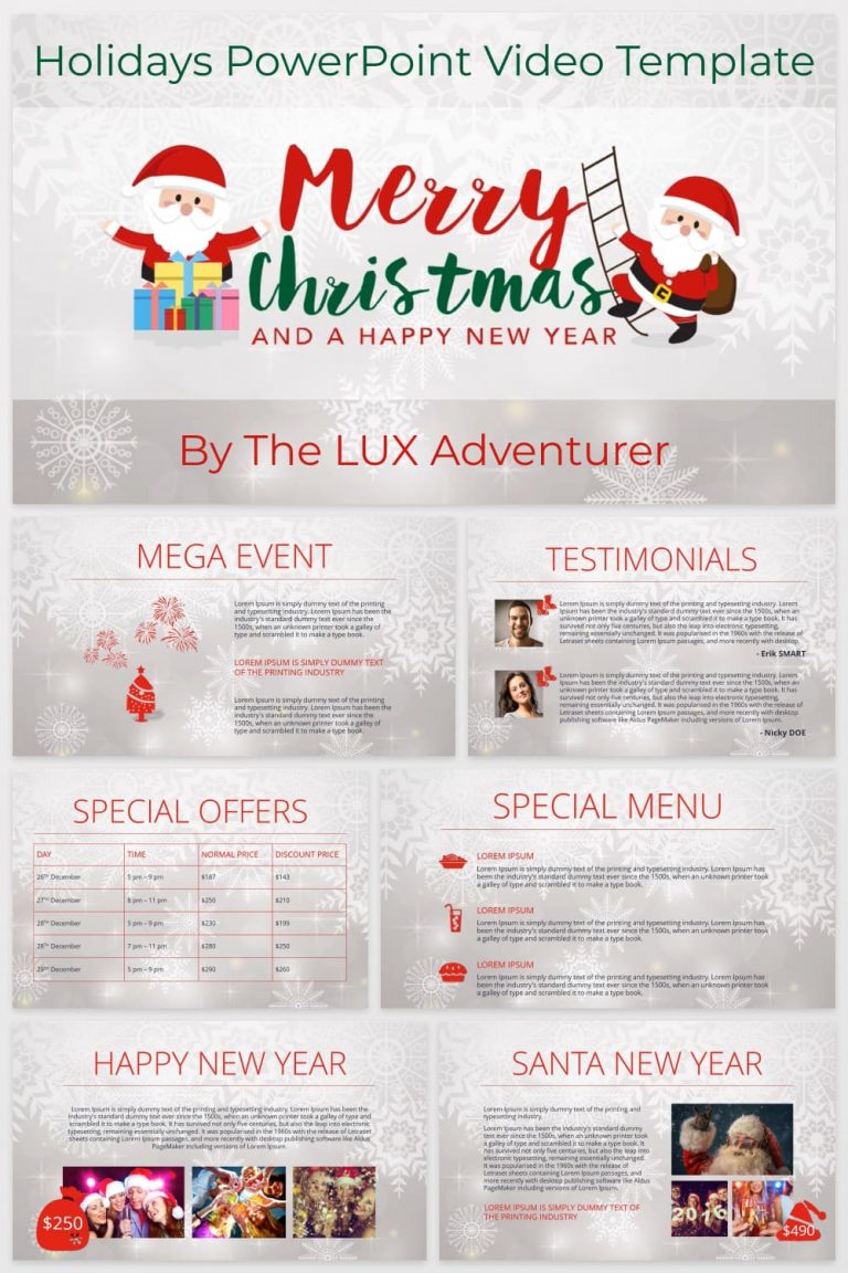 Holidays PowerPoint Video Template – MasterBundles