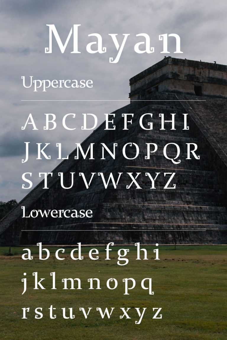 Mayan Typography - Maya Free Font | MasterBundles