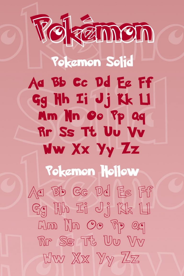 Pokémon Free Pokemon Font – MasterBundles