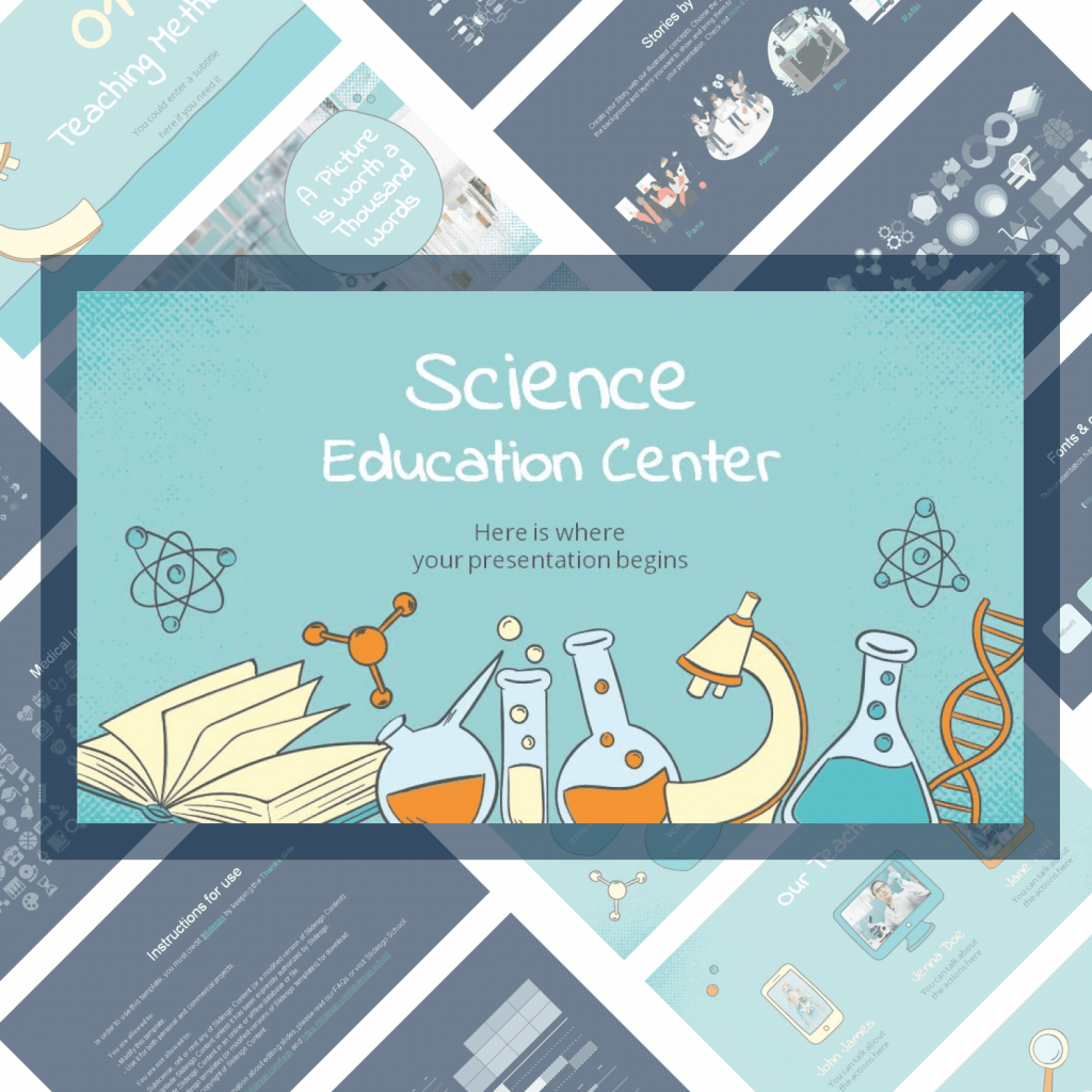 Free Science Education Center PowerPoint Template – MasterBundles