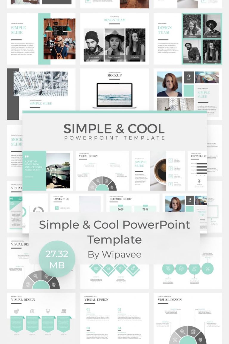 Simple & Cool PowerPoint Template – MasterBundles