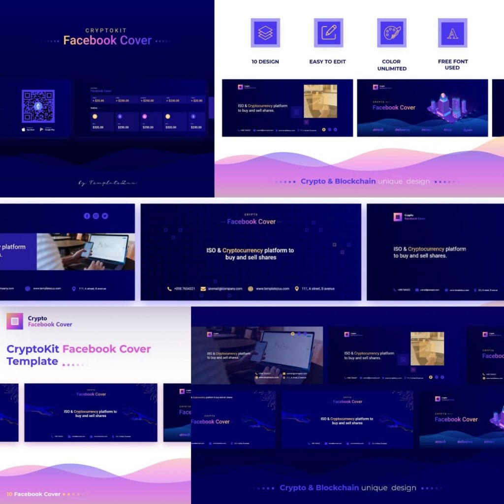 Crypto Facebook Cover – MasterBundles