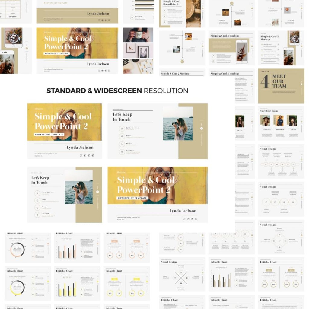 Simple & Cool PowerPoint Template – MasterBundles
