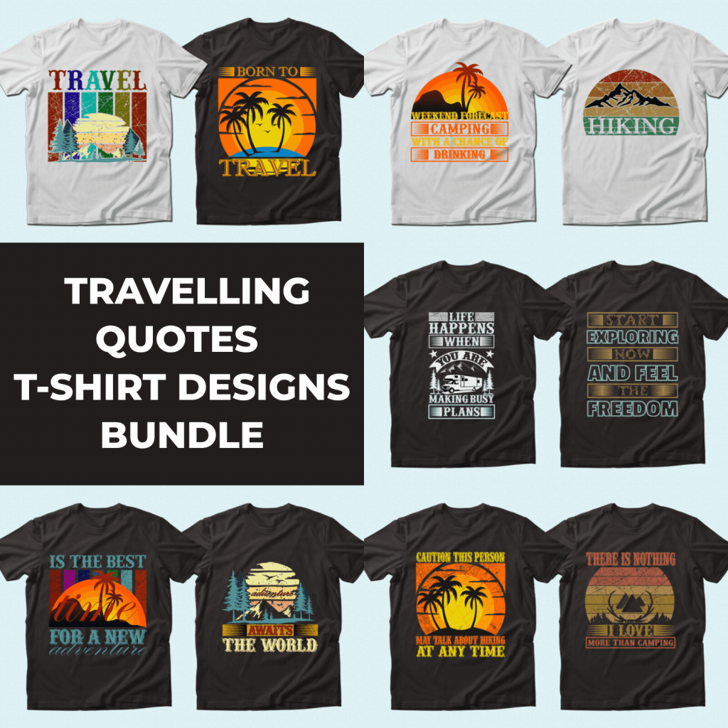 Trendy 20 Traveling T-shirt Designs - MasterBundles
