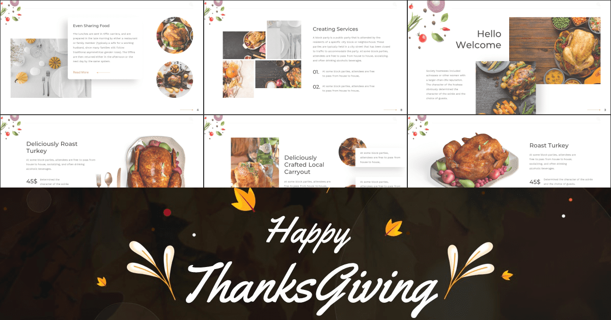 Thanksgiving Presentation: Powerpoint, Keynote, Google Slides