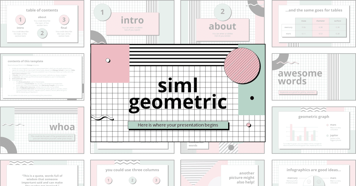 Free Siml Geometric Powerpoint Template – MasterBundles