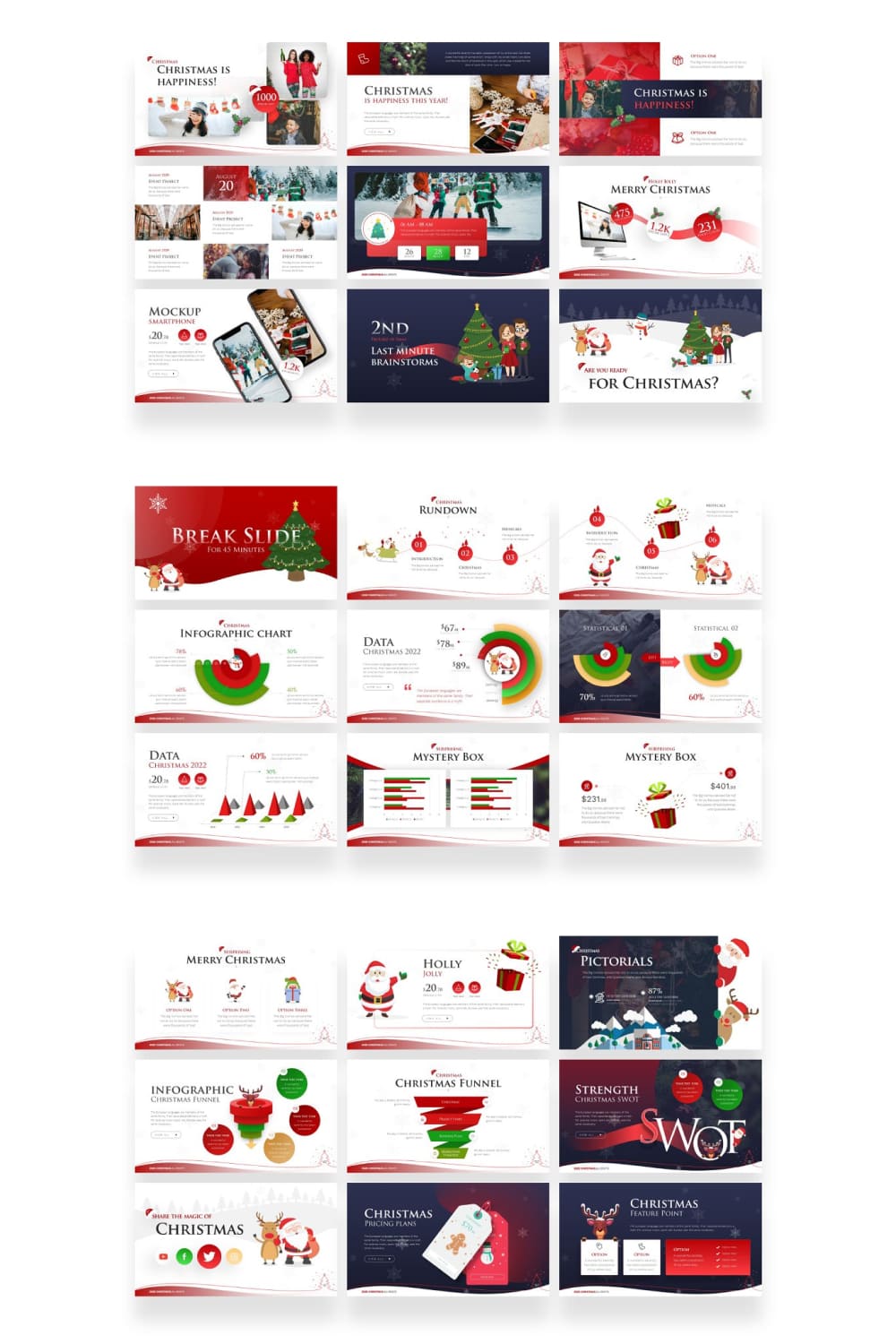 Winter Christmas PowerPoint Template | Master Bundles