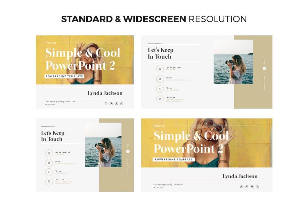Simple & Cool PowerPoint Template | Master Bundles