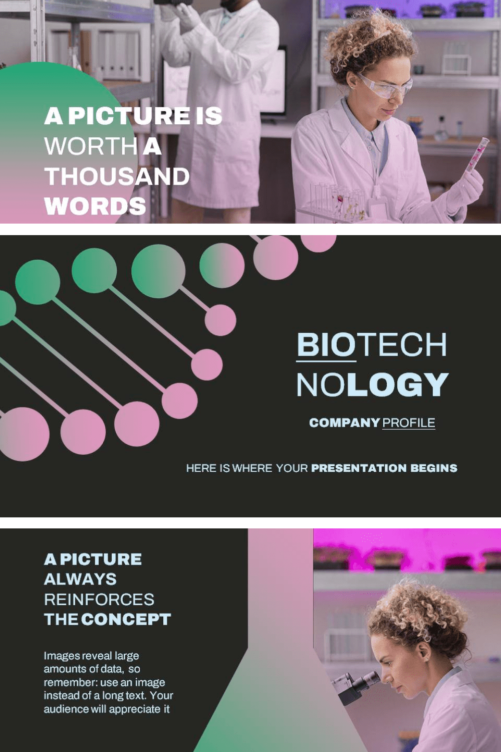 Free Biotechnology Company Profile PowerPoint Template | Master Bundles