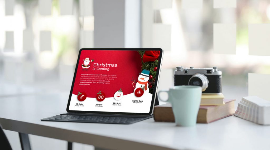 Winter Christmas PowerPoint Template – MasterBundles