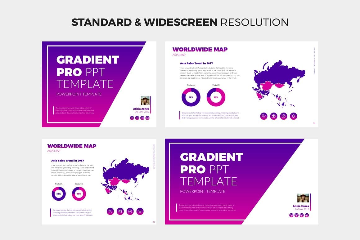 Gradient Pro PowerPoint Template – MasterBundles
