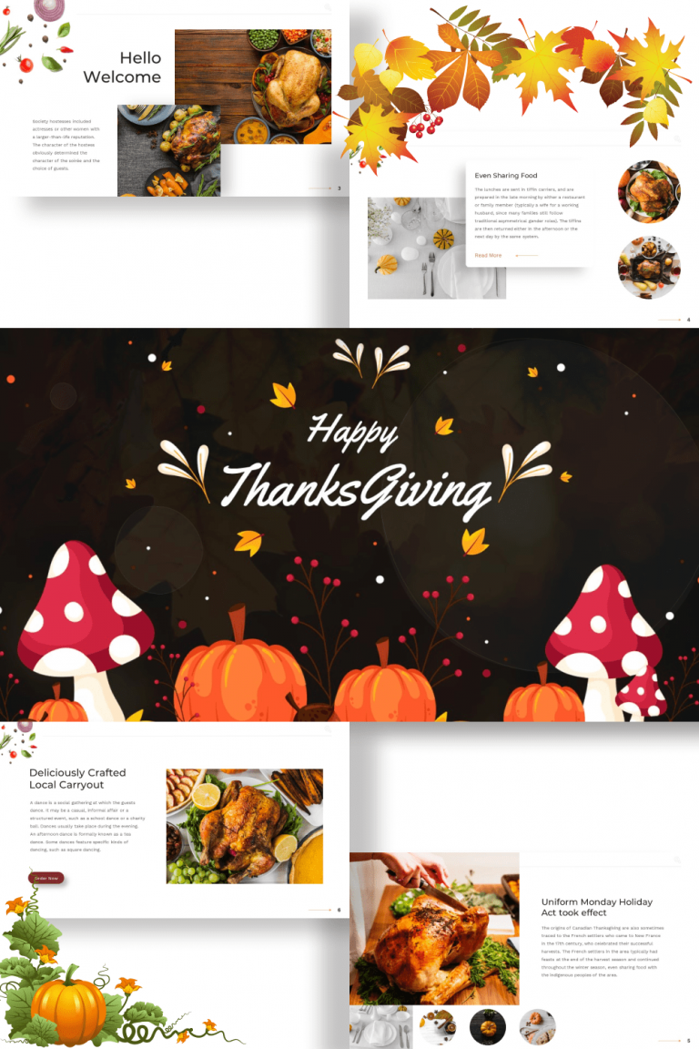 Thanksgiving Presentation: Powerpoint, Keynote, Google Slides