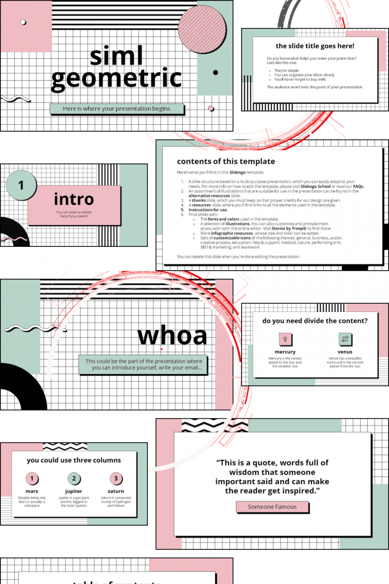 Free Siml Geometric Powerpoint Template – MasterBundles
