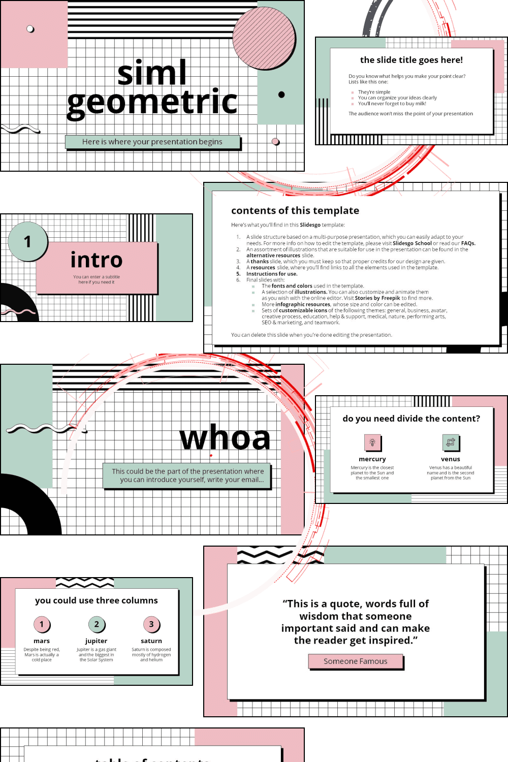 Free Siml Geometric Powerpoint Template – MasterBundles