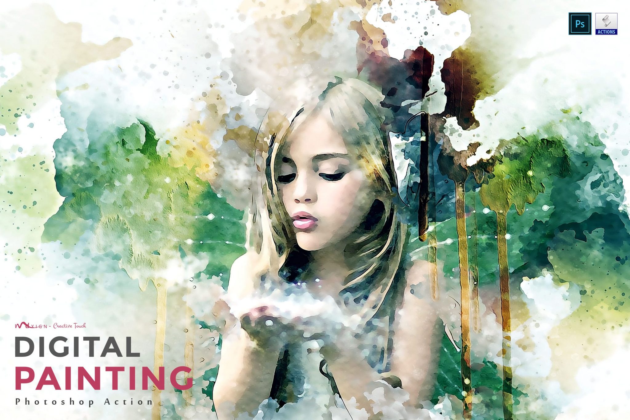 Modern Art Painting - 19 in 1 Photoshop Action Bundle – MasterBundles