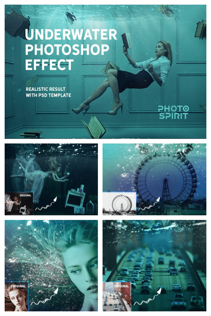 Underwater Effect Photoshop Templates & Textures – MasterBundles