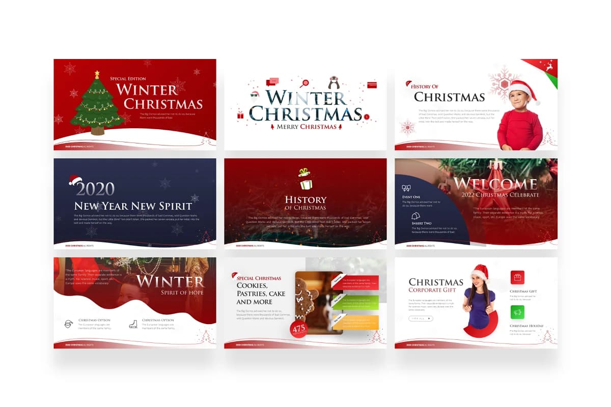 Winter Christmas PowerPoint Template | Master Bundles