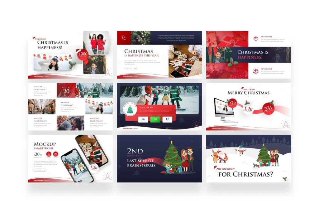 Winter Christmas PowerPoint Template | Master Bundles