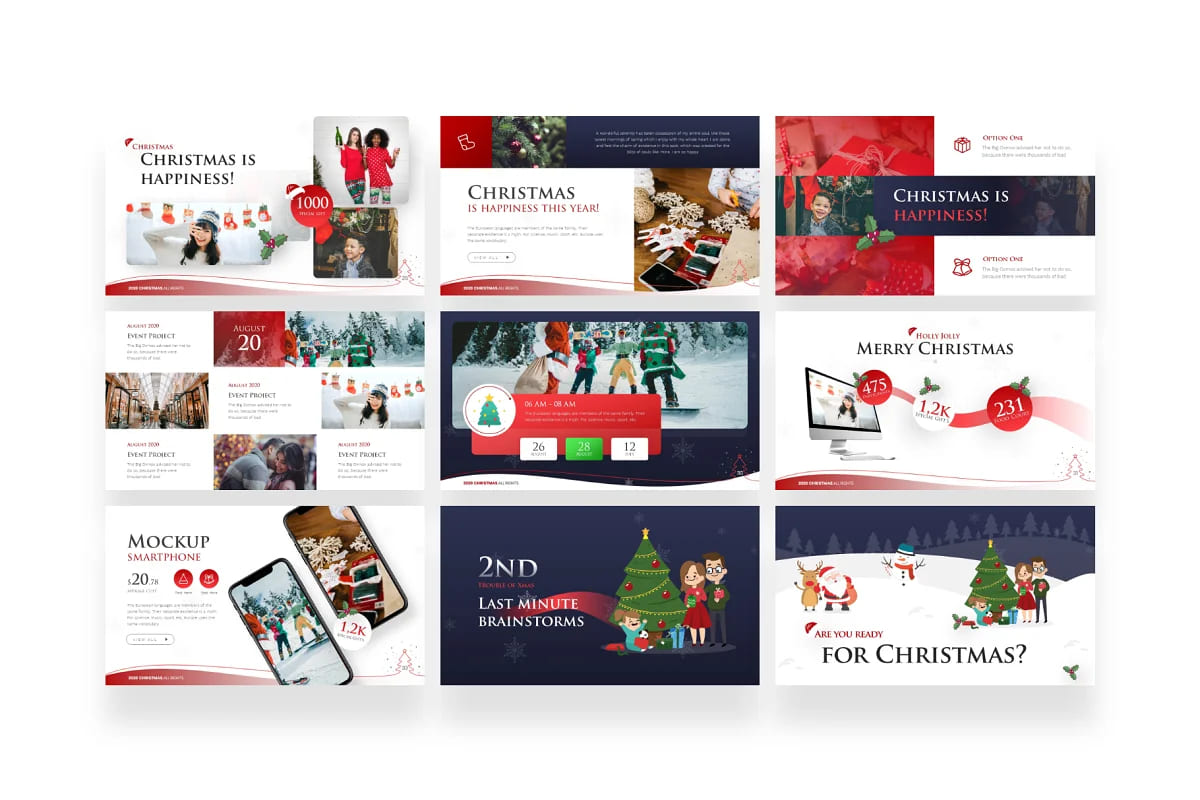 Winter Christmas PowerPoint Template | Master Bundles