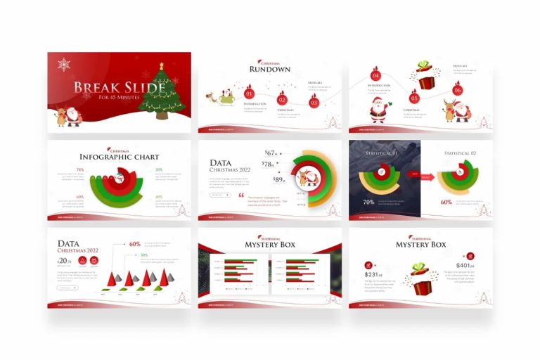 Winter Christmas PowerPoint Template | Master Bundles