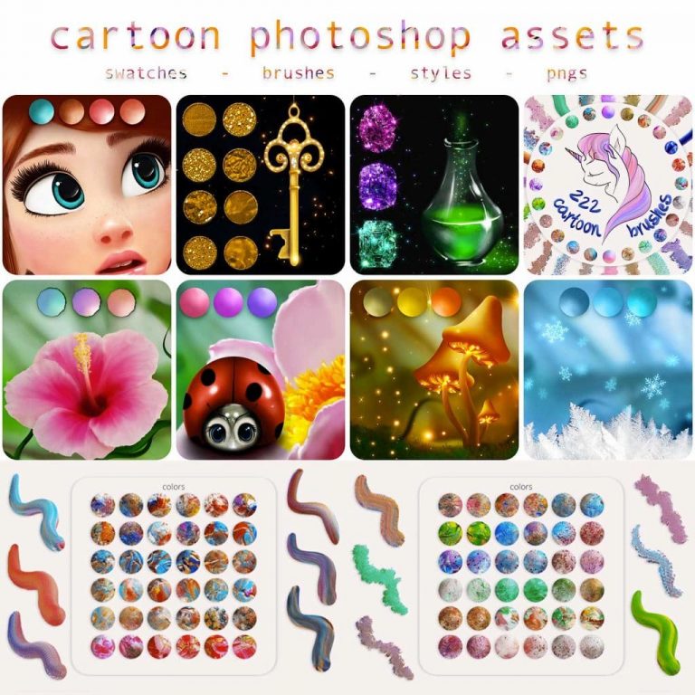 Cartoon Painting Assets – MasterBundles