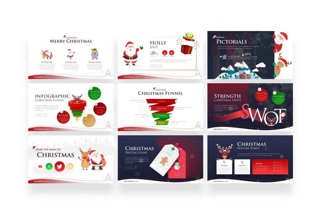Winter Christmas PowerPoint Template | Master Bundles