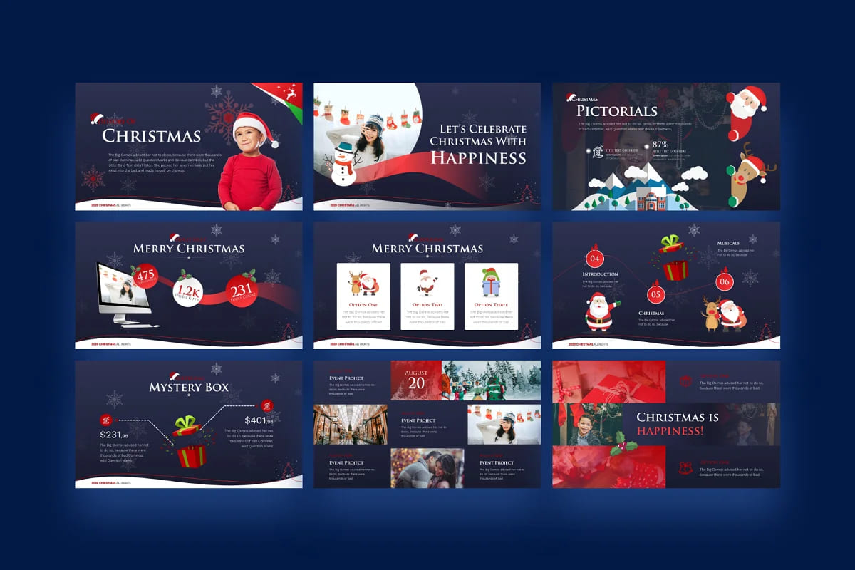 Winter Christmas PowerPoint Template | Master Bundles